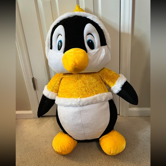 Toys | Rare Nanco Penguin Plush 3ft Yellow Winter Fur Hat Hoodie Coat ...